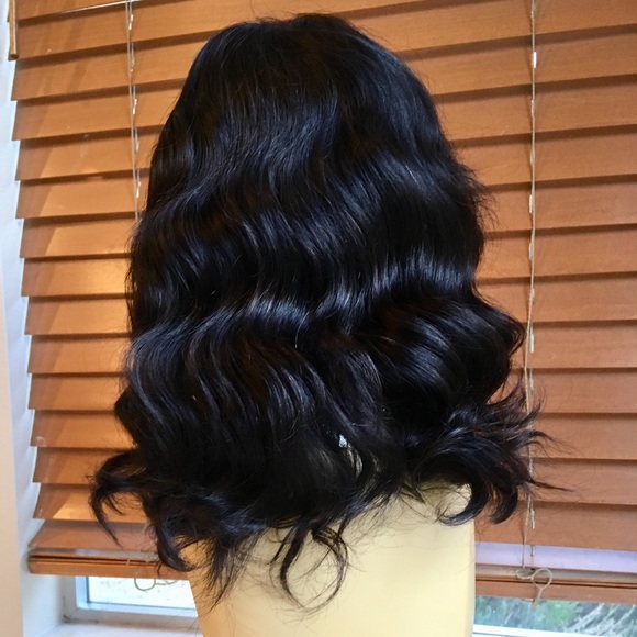 Other | Wavy Wig With Bang Human Hair 16 Inch Long | Poshmark